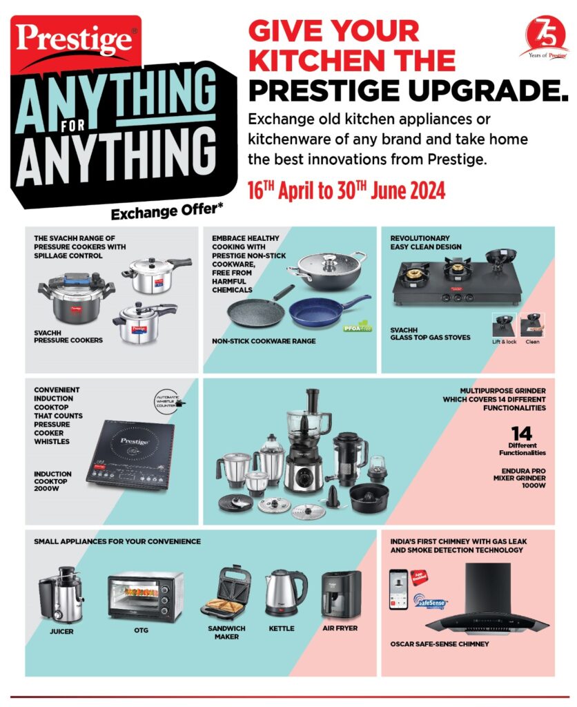 Upgrade your Kitchen: TTK Prestige brings annual ‘Anything for Anything ...